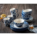 American Atelier, Round, Blue and White, Pirouette Stoneware Dinnerware ...