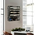 EasyPAG, Office Wall Organizer, 5 Tier Hanging Wall File Holder, Black ...