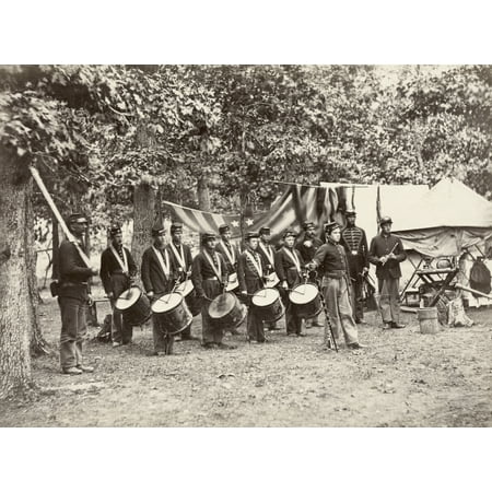 Civil War: Musicians, 1863. /Nportrait Of The Drum Corps Of The 93D New ...