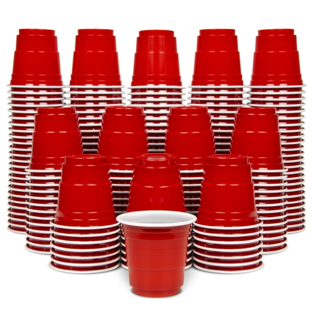 GoPong 2oz Plastic Shot Cups - Pack of 200, Disposable Mini 2oz Party ...