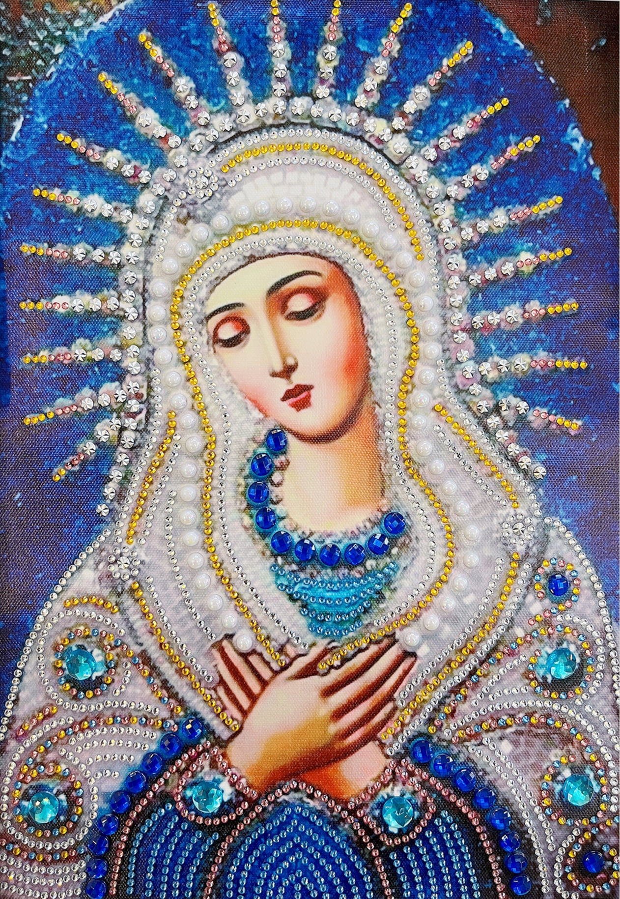 Mother Mary Diamond Painting Kits for Adults,DIY 5D Crystal Rhinestones ...