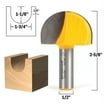 Yonico 1" Radius Round Over Edge Forming Router Bit - 1/2" Shank ...