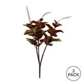 Vickerman 15" Artificial Green and Purple Perilla Stem, Set of 3 ...