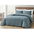 Chezmoi Collection Branson 3-Piece Dusty Blue King Size Quilt Set ...