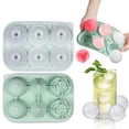CMrtew Ice Cube Tray, 2 inch Rose Ice Cube Trays with Covers, 6 Cavity ...