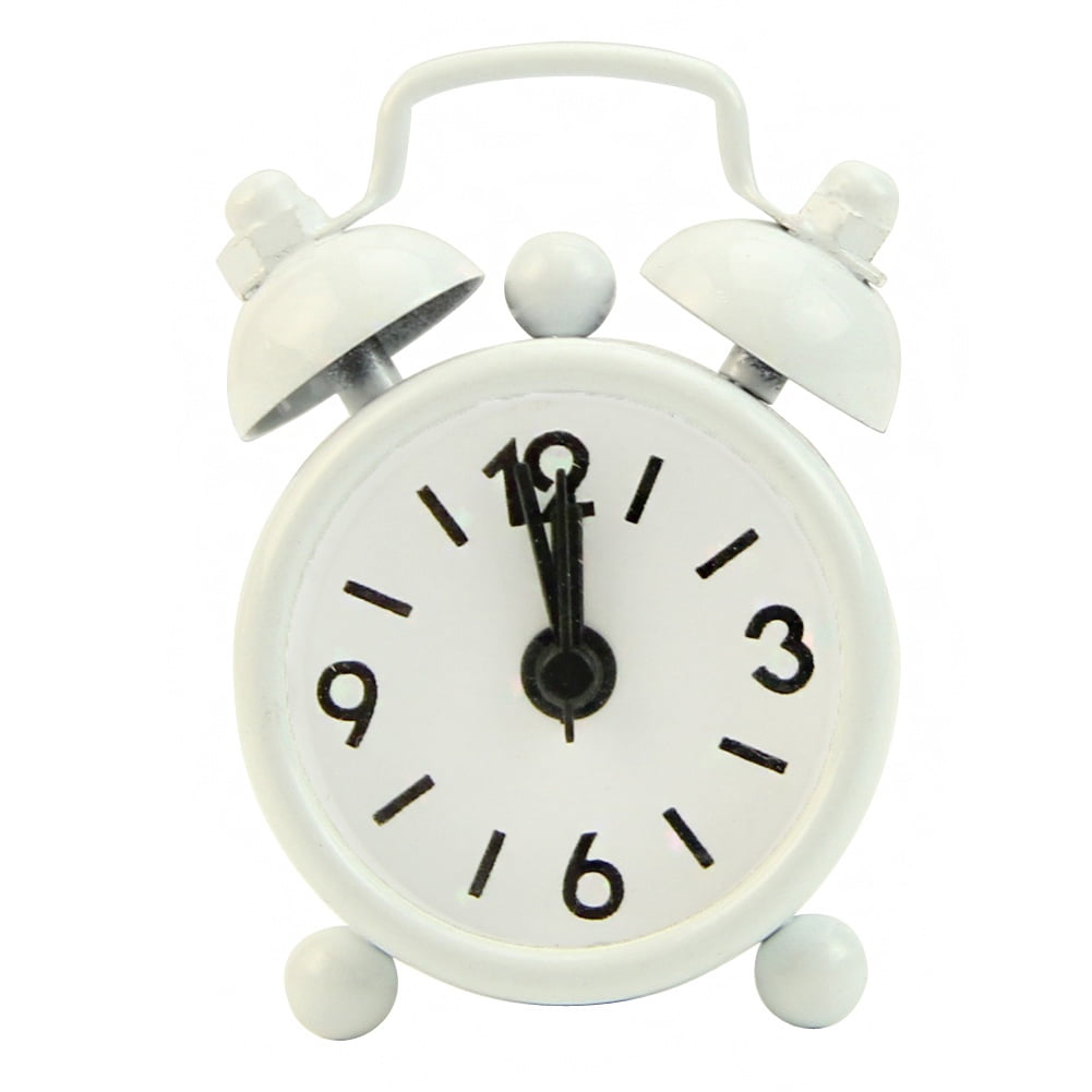 LYU Classic Home Cute Battery Operated Analog Mini Round Bedside Desk ...