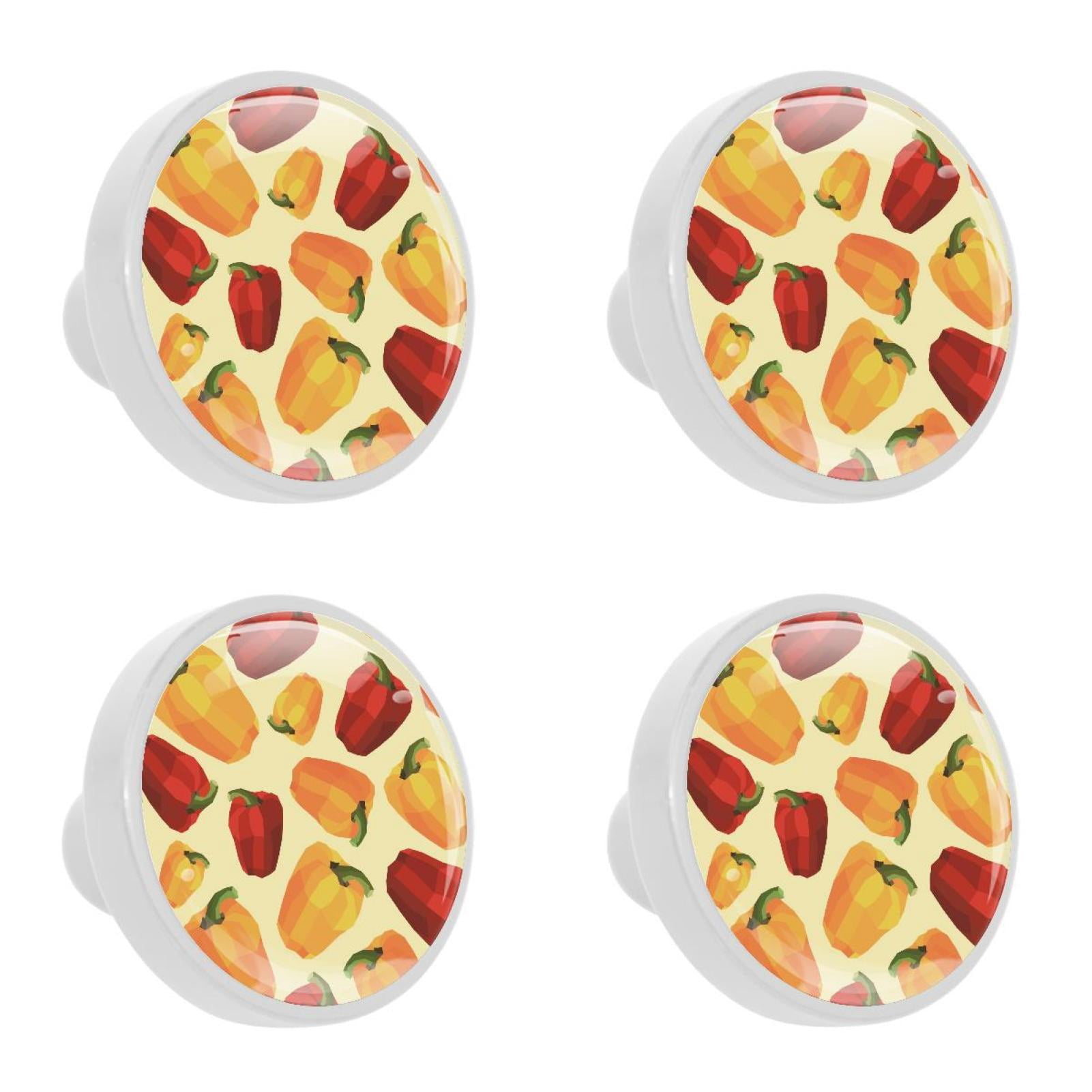 4 Pcs Colorful Pepper Knobs for Kitchen Cabinet Cupboard Dresser ...