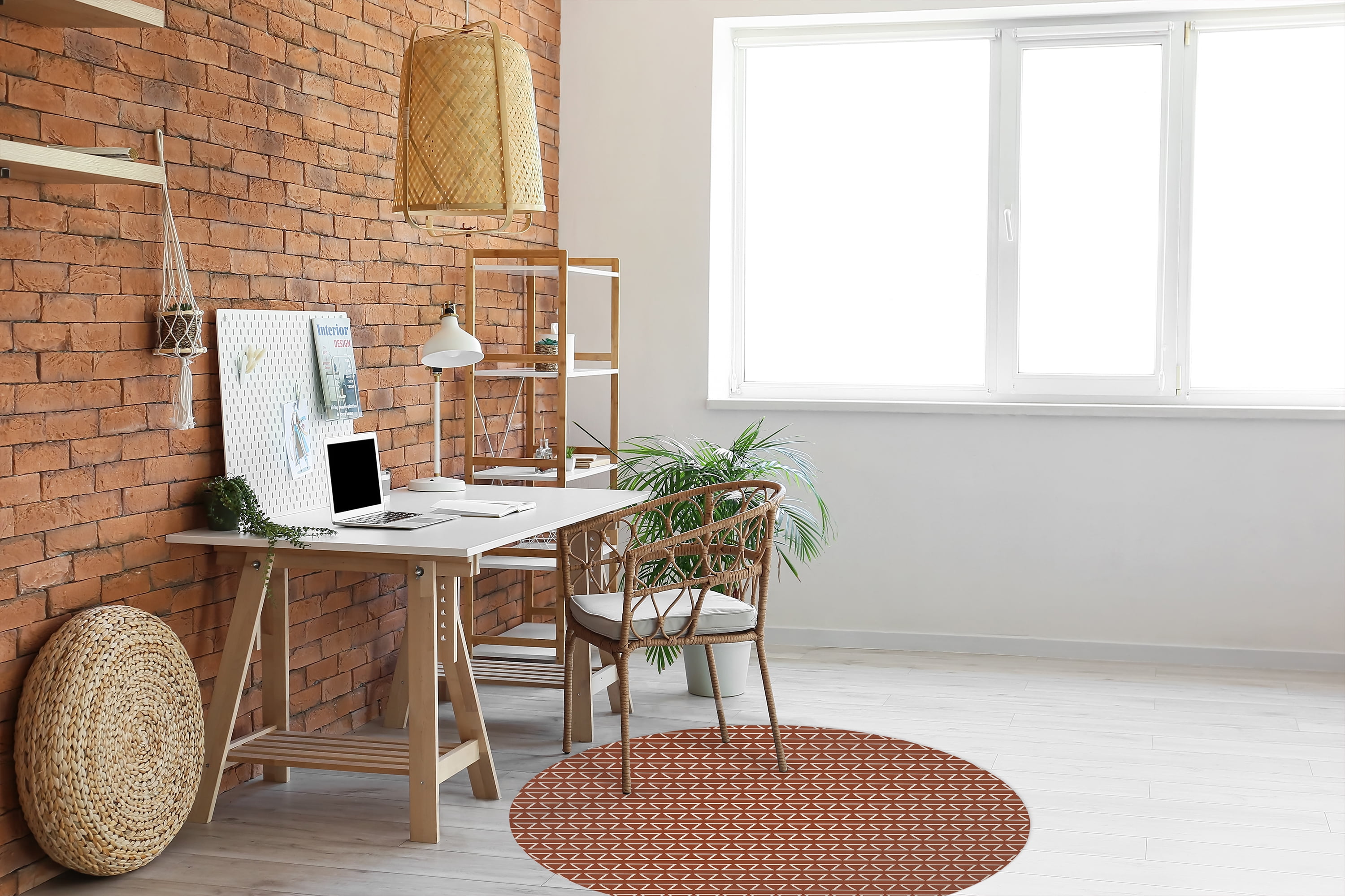 GREEK GEO TERRACOTTA Office Mat By Becky Bailey - Walmart.com