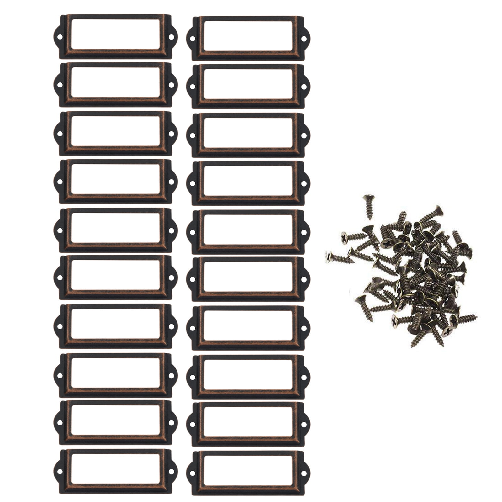 "Business Card Holder - Retro Style Metal Label Holder Name Card Frame ...