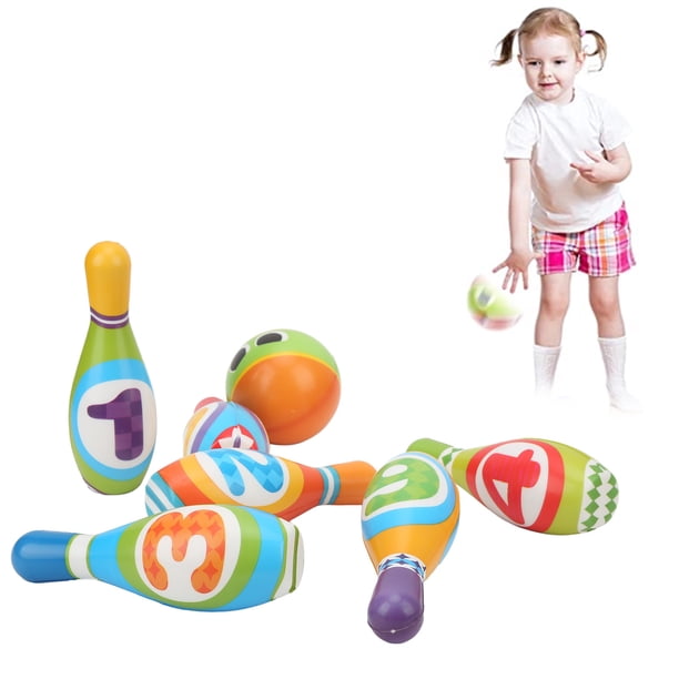 Kids Bowling Set, Round Edge Kid Bowling Pins and Balls for Home ...