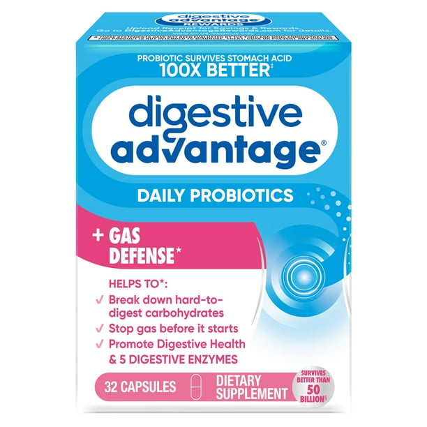 Suplemento Digestive Advantage Gas Defense 32 cápsulas | Bodega Aurrera ...