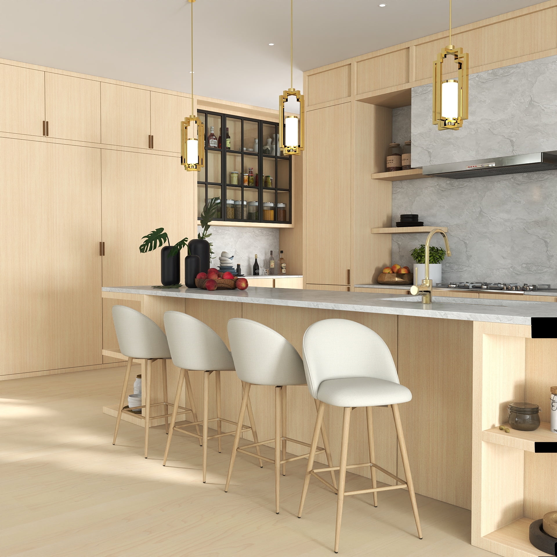 Click here for Homy Casa Modern Set Of 4 Swivel Bar Stool  Comfor... prices