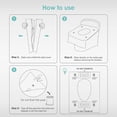 60 Count Disposable Toilet Seat Covers, XL Waterproof Travel Pack ...