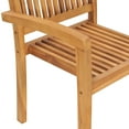 vidaXL 2/4/6/8x Solid Wood Teak Patio Chairs with Cushions Seat Multi ...