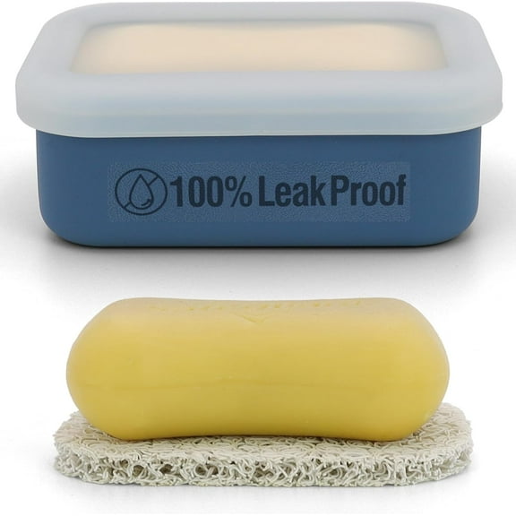 EDHITNR Travel Soap Box, Leak-Proof Silicone Soap Container with Lid ...