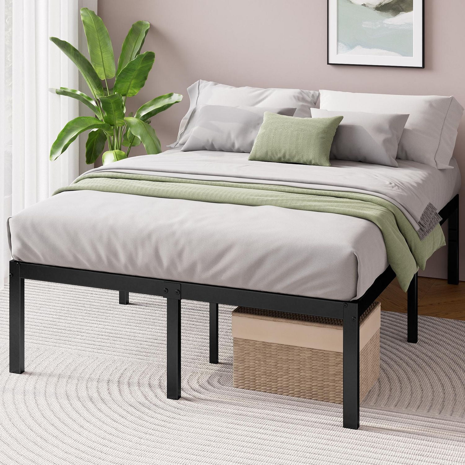 Click here for Zinus Yelena 18 Inch Metal Platform Bed Frame prices