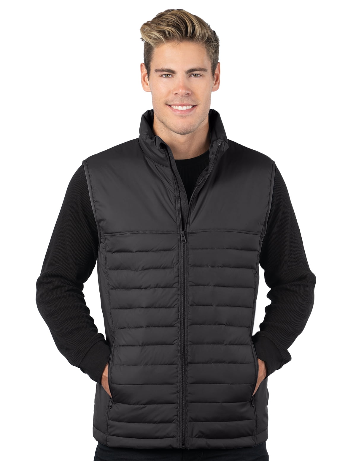 Tri-Mountain Canby J8258 Mens Quilted Puffer Vest - Black - 3X-Large ...