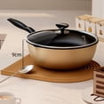 Nonstick Frying Pan Wok with Honeycomb Texture, Induction & Gas ...