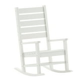 BizChair Set of 2 Contemporary Rocking Chairs, All-Weather HDPE Indoor ...