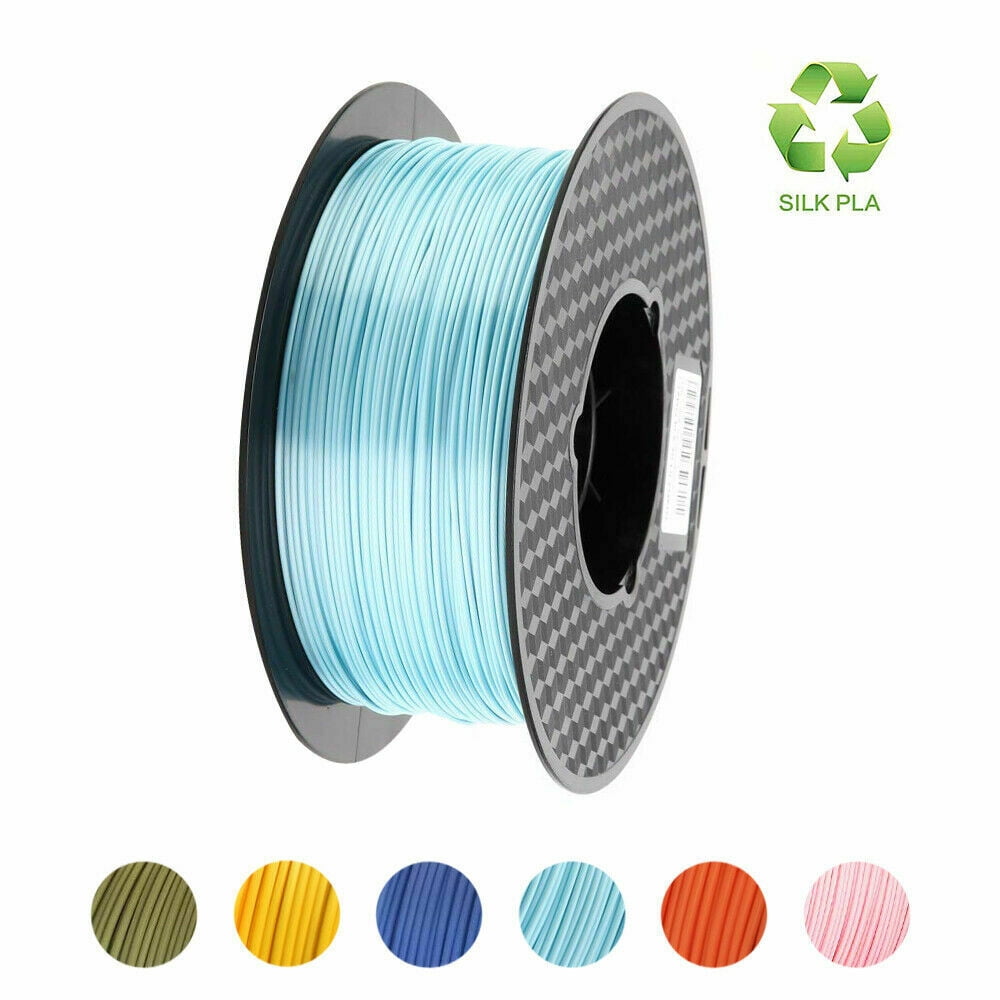 PLA Silk Sky Blue Filament 1.75mm 3D Printer Filament 2.2 LBS Spool 3D ...