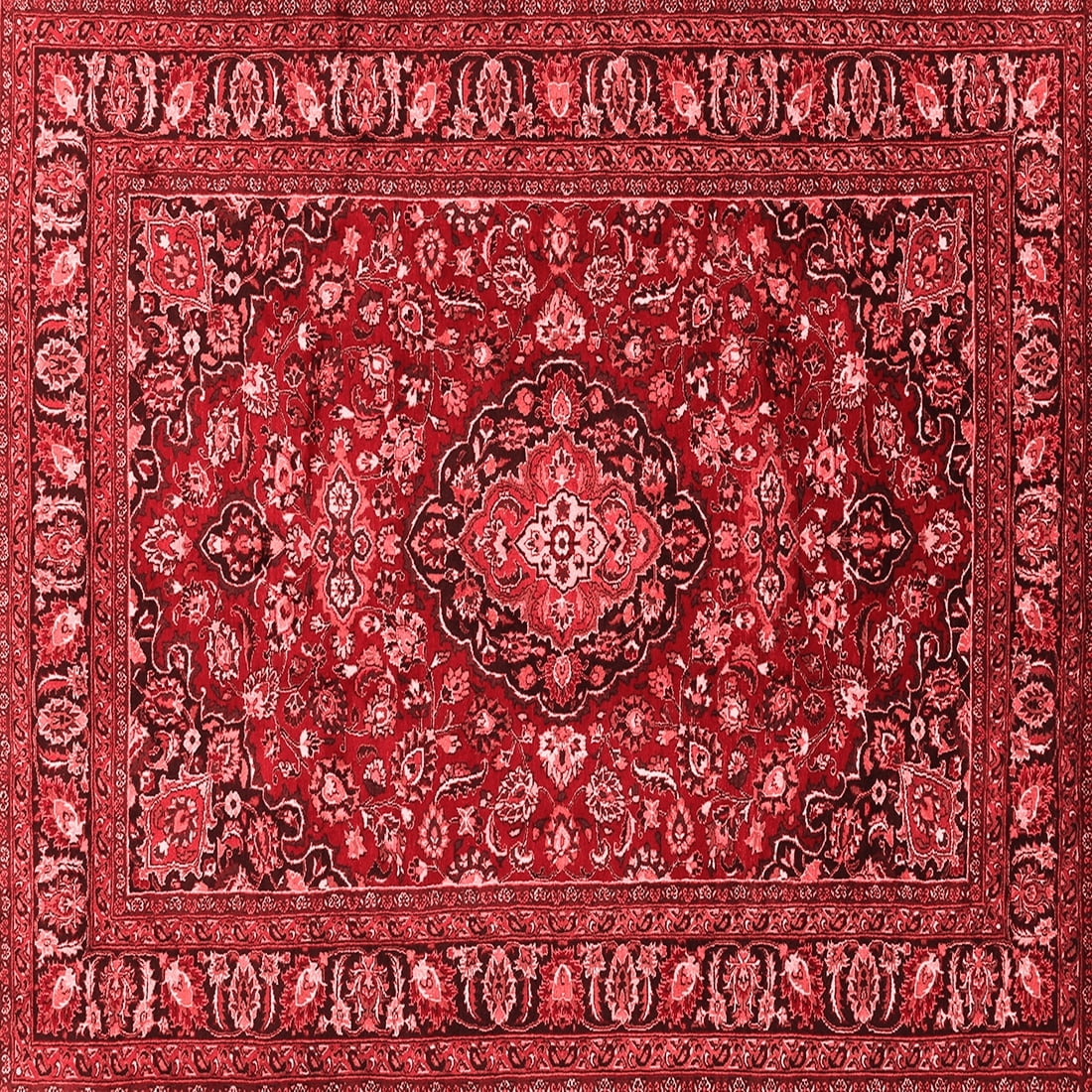 Ahgly Company Indoor Square Persian Red Traditional Area Rugs, 6 ...