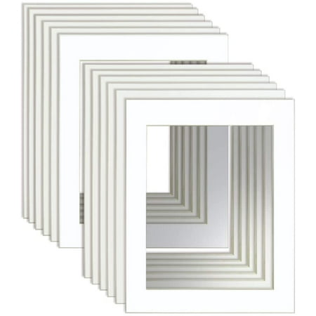 11x14" White Picture Mats for 8.5x11" Pictures with Core Bevel Cut ...