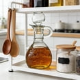 Clear Glass Olive Oil Dispenser Bottle with Handle - 6.7oz European ...