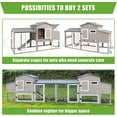 PETSCOSSET 136"L 2 Story Poultry Cage Chicken Coop with Wheels, Outdoor ...