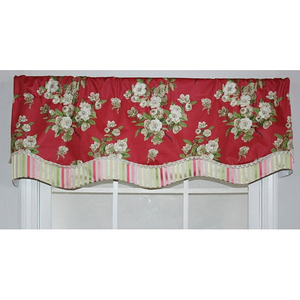 RLF HOME Primrose Red Glory Valance - Walmart.com