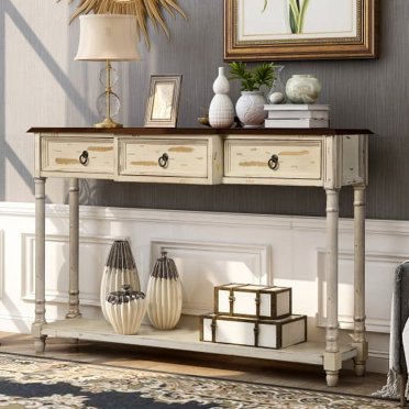 Tribesigns 70.9 inch Entryway Console Table with 2 Drawers, Storage ...