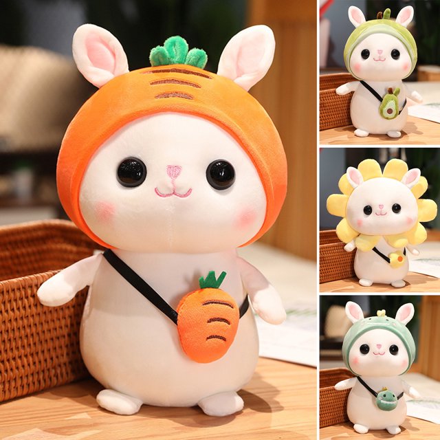 Wharick Plush Rabbit Toy, Avocado Carrot Sunflower Dinosaur Animal ...