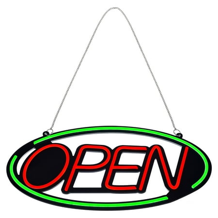 Unique Bargains Open Sign for Business Large Bright LED Open Neon Sign ...