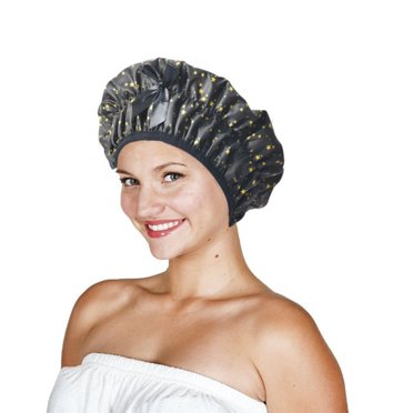 4 Pcs Shower Caps, Saiveina Reusable Waterproof Bathing Hair Cap for ...