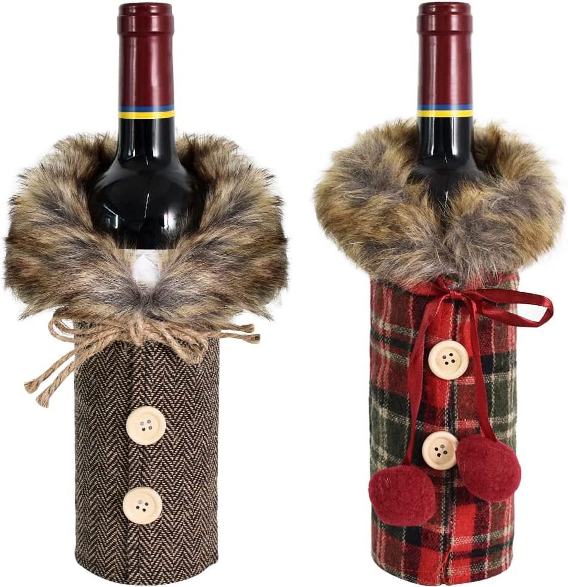 Suéter navideño Cubiertas para botellas de vino Suéter lindo para ...