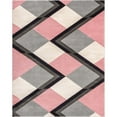 Well Woven Naya Blush Pink Modern Geometric Diamond Boxes Pattern Area ...