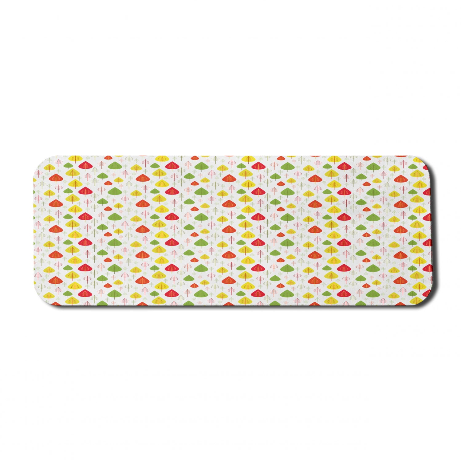 Autumn Computer Mouse Pad, Minimalist Abstract Leaves Continuous Floral ...