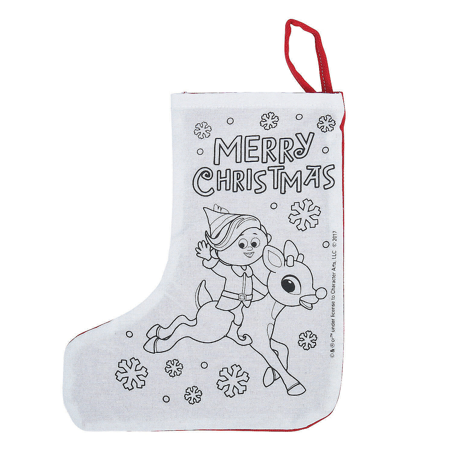 Color Your Own Rudolph Christmas Stocking - Craft Kits - 12 Pieces ...