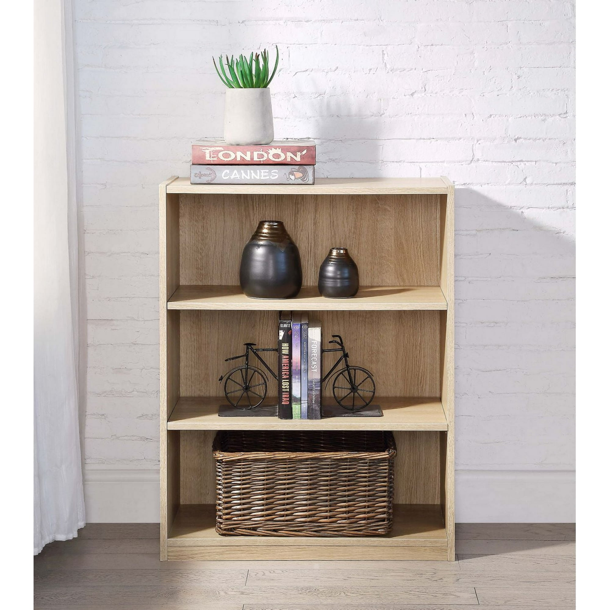 Click here for Mainstays 3-Shelf Bookcase With Adjustable Shelves prices