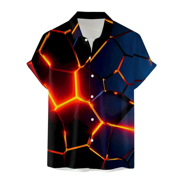 Taiaojing Mens Hawaiian Shirts Short Sleeve Spring Summer Casual