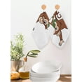 Brown Cute Monkey Kitchen Dish Towels for Drying Dishes Set of 4 ...