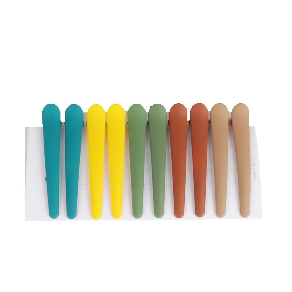 Heldig 10PCS Hair Clips for Styling,Colorful Plastic Duckbill Alligator ...