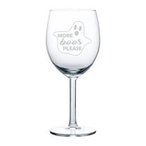 Wine Glass Goblet Gift Boo Ghost Halloween (10 oz) - Walmart.com