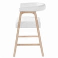 2-Pack Comfort Counter Stools with Back - Natural Finish Wood Stools ...