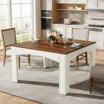 Tribesigns Dining Table for 4-6 People, 63" Wooden Modern Kitchen Table ...