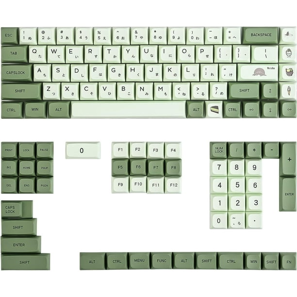 SHIQI-Matcha Keycaps PBT 122-Key Green Gaming keycaps Set XDA Profile ...
