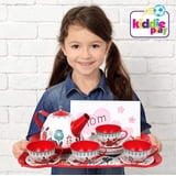 Tea Set for Little Girls, Pretend Play Tea Party Set, Floral Design ...