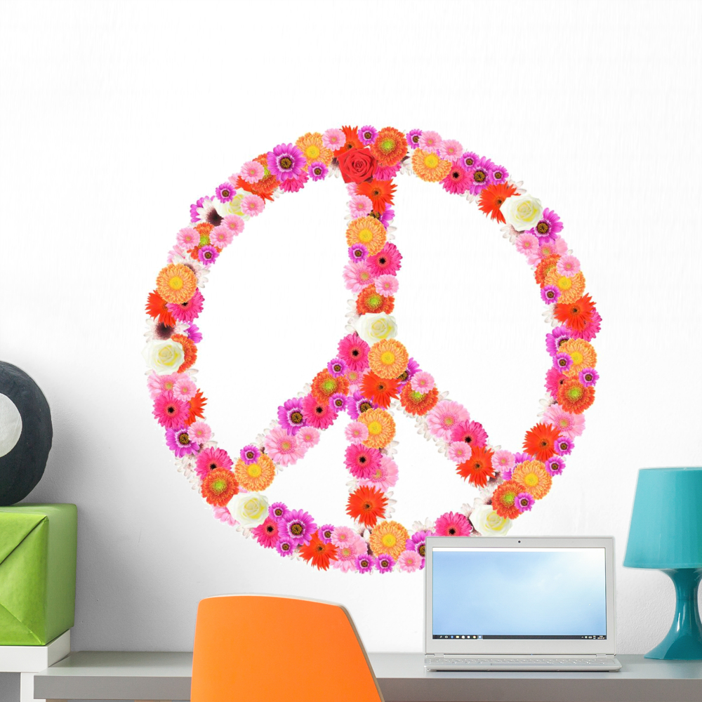 Peace Sign Wall Mural Decal Sticker, Wallmonkeys Peel & Stick Vinyl ...