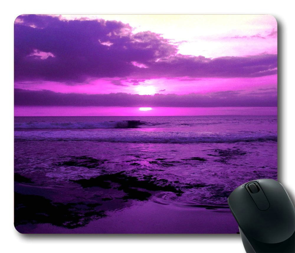 POPCreation Purple Beach Sunset Mouse pads Gaming Mouse Pad 9.84x7.87 ...