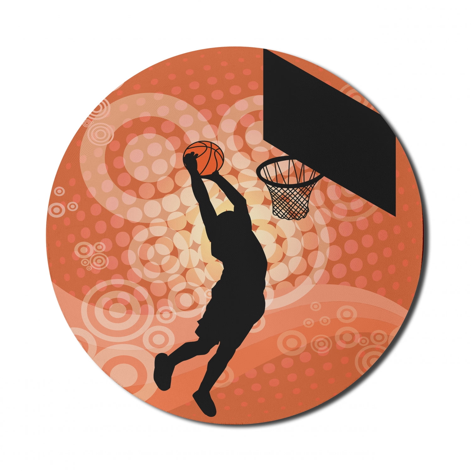 Basketball Mouse Pad for Computers, Basketball Player Silhouette ...