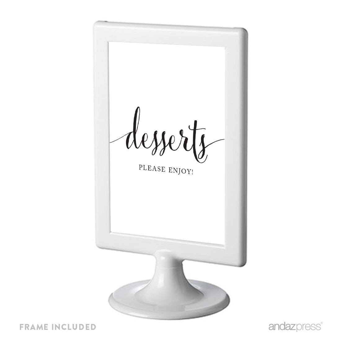 Dessert Table Black & White Framed Wedding Party Signs - Walmart.com